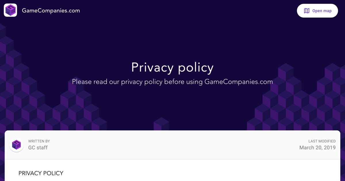 Privacy policy | GameCompanies.com