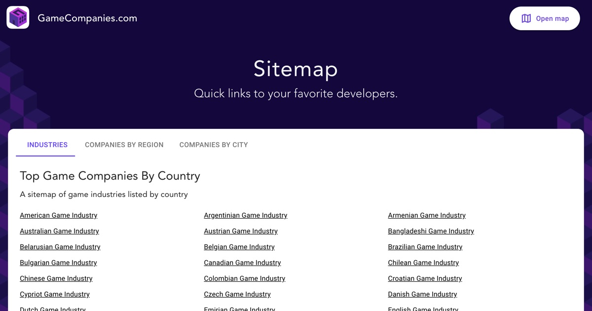 Top Game Companies By Country | GameCompanies.com